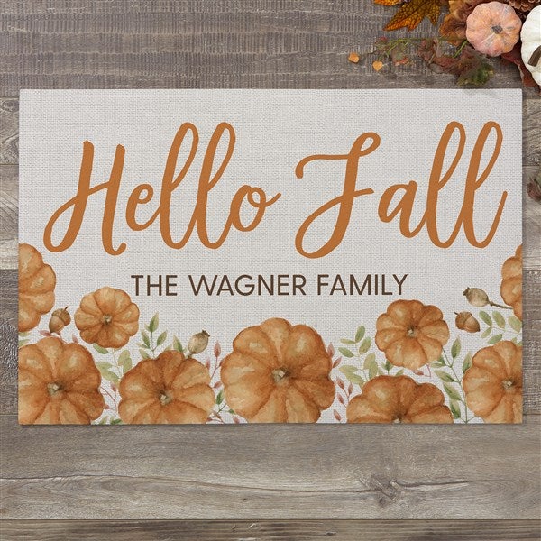 Seasonally Script Personalized Fall Doormats