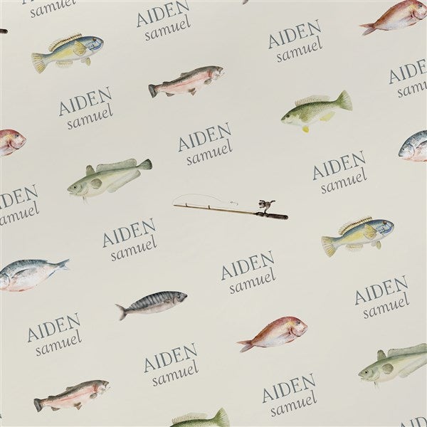 Gone Fishing Personalized Wrapping Paper