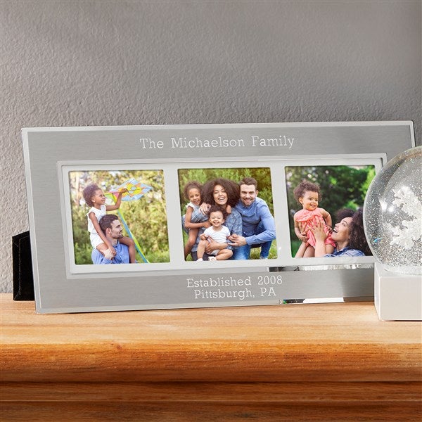Engraved Housewarming Flat Iron Multi Picture Frame