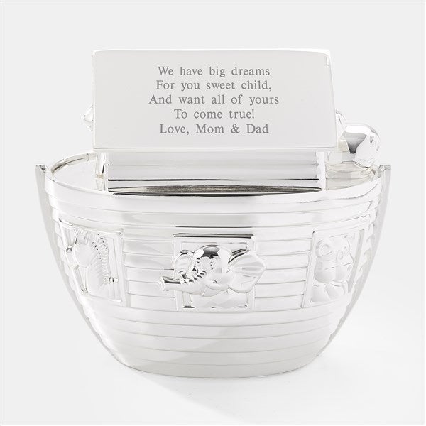 Engraved Children's Metal Noah's Ark Bank