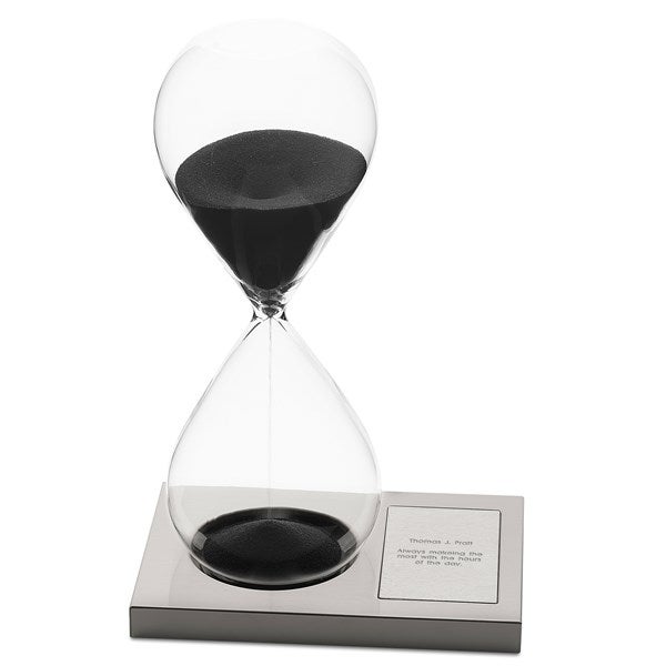 Engraved Hourglass Timer Décor