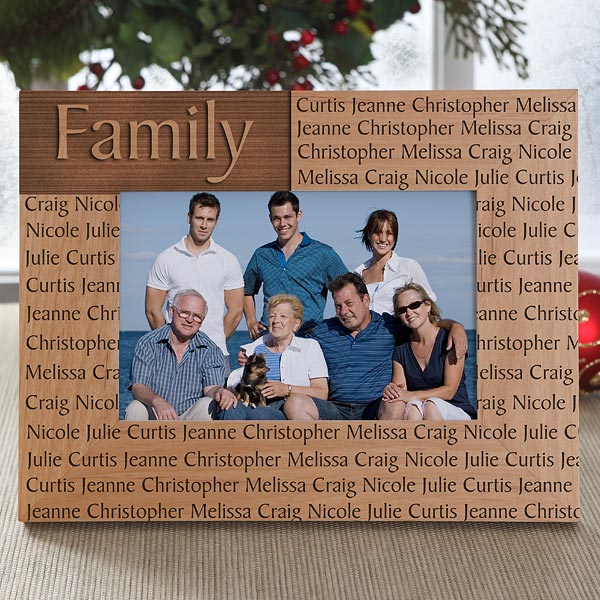 Personalized Family Name Wood Picture Frame