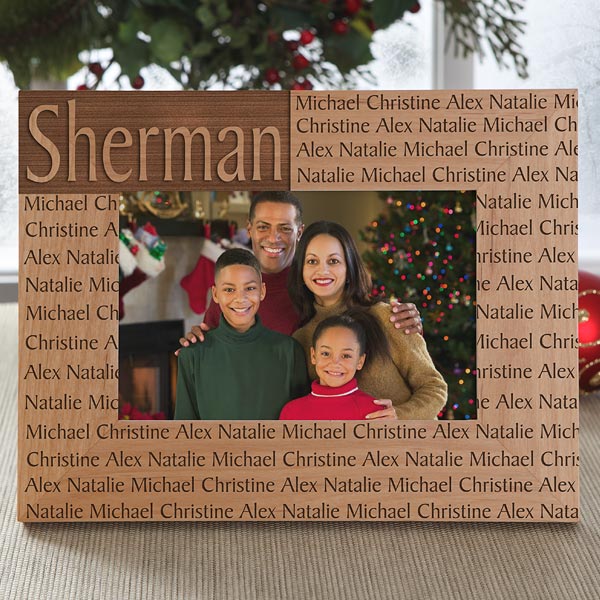 Personalized Family Name Wood Picture Frame