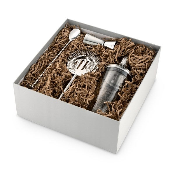 Personalized Housewarming Glass Cocktail Shaker Set