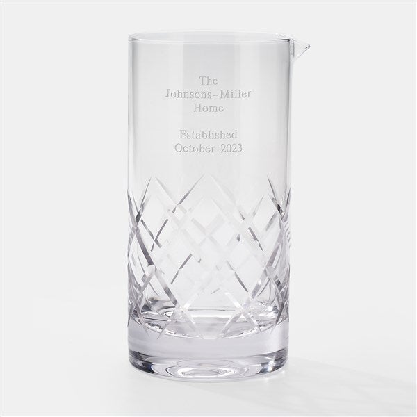 Engraved Housewarming Mixing Glass Set
