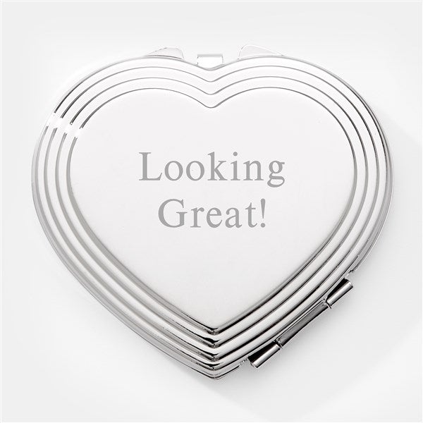 Personalized Heart Compact Mirror
