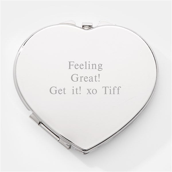 Personalized Heart Compact Mirror