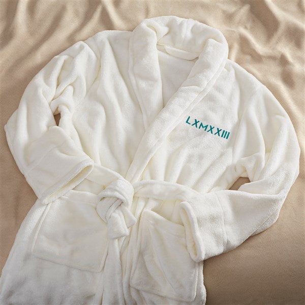 Romantic Date Embroidered Fleece Robes