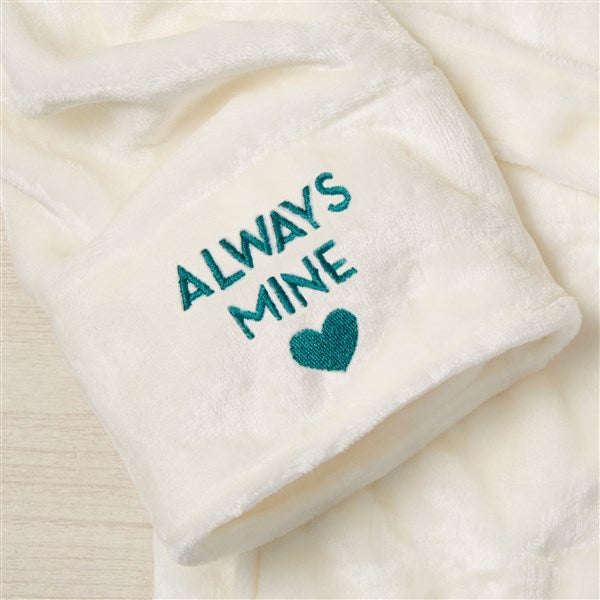 Romantic Date Embroidered Fleece Robes