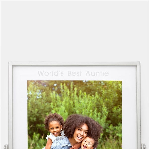 Engraved Silver Floating 5x7 Picture Frame for Her
