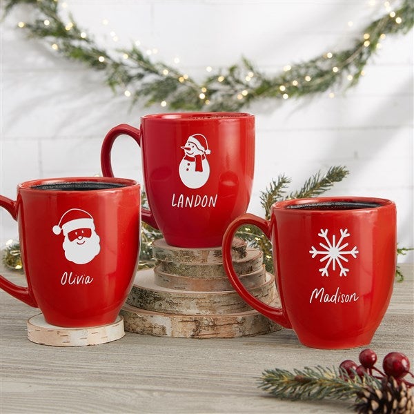 Holiday Icon Personalized Bistro Mug - 16 oz.