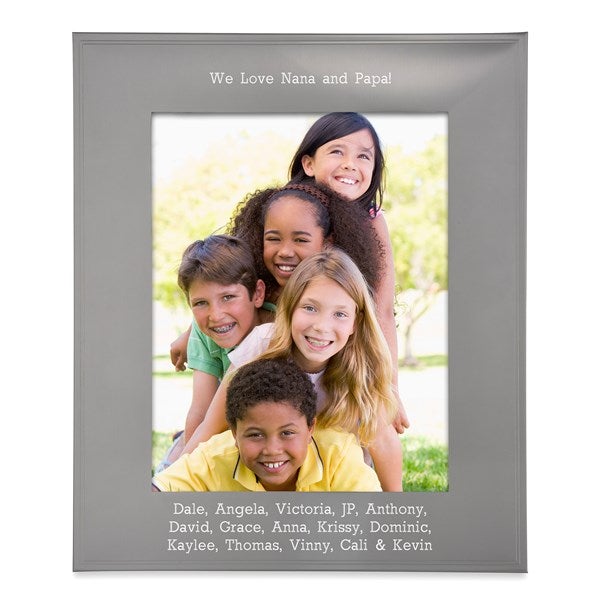 Engraved Grandparents Tremont Gunmetal 8x10 Picture Frame- Vertical ...