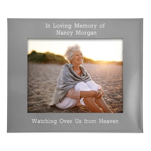 Engraved Memorial Tremont Gunmetal 8x10 Picture Frame - Horizontal ...