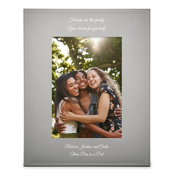Engraved Friends Tremont Gunmetal 5x7 Picture Frame- Vertical/Portrait
