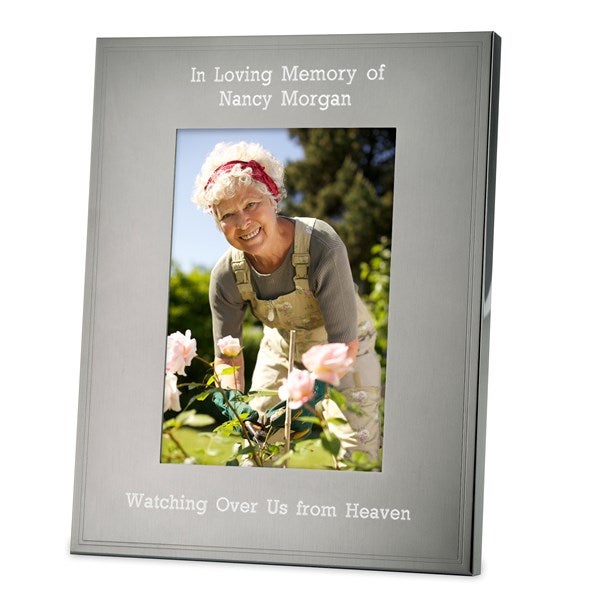 Engraved Memorial Tremont Gunmetal 5x7 Picture Frame- Vertical/Portrait