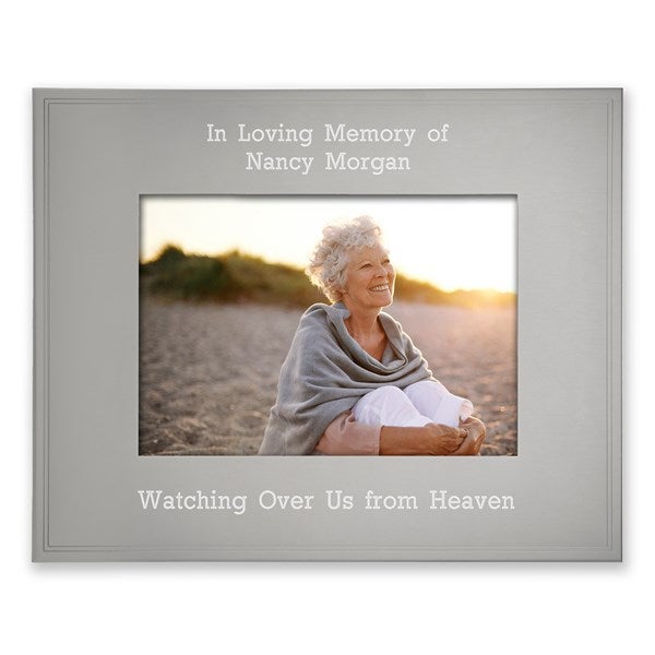Engraved Memorial Tremont Gunmetal 5x7 Picture Frame- Horizontal/Landscape
