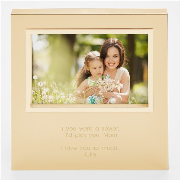 Engraved Mom's Gold Uptown 4x6 Picture Frame- Horizontal/Landscape