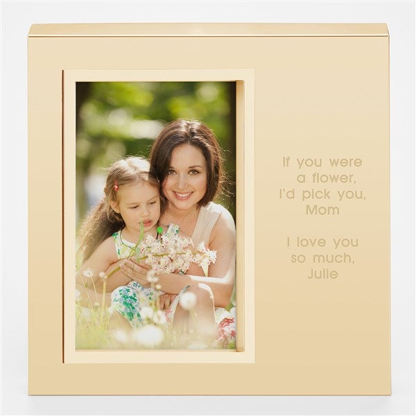 Engraved Mom's Gold Uptown 4x6 Picture Frame- Vertical/Portrait