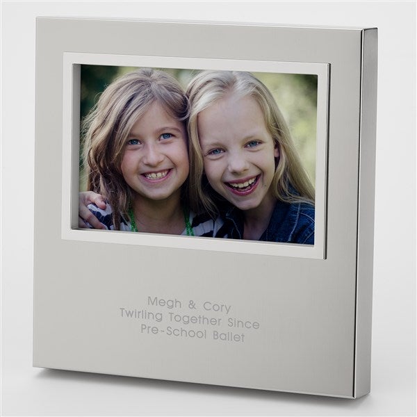 Engraved Friends Silver Uptown 4x6 Picture Frame- Horizontal/Landscape