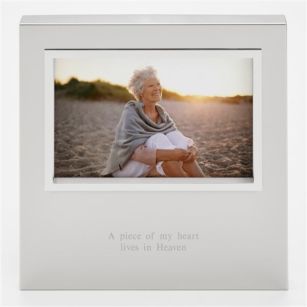 Engraved Memorial Silver Uptown 4x6 Picture Frame- Horizontal/Landscape