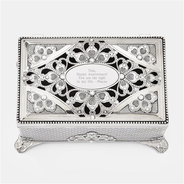 Engraved Anniversary Anastasia Clover Music Box