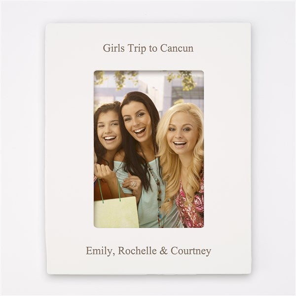 Engraved Friendship Everyday White 5x7 Picture Frame- Vertical/Portrait