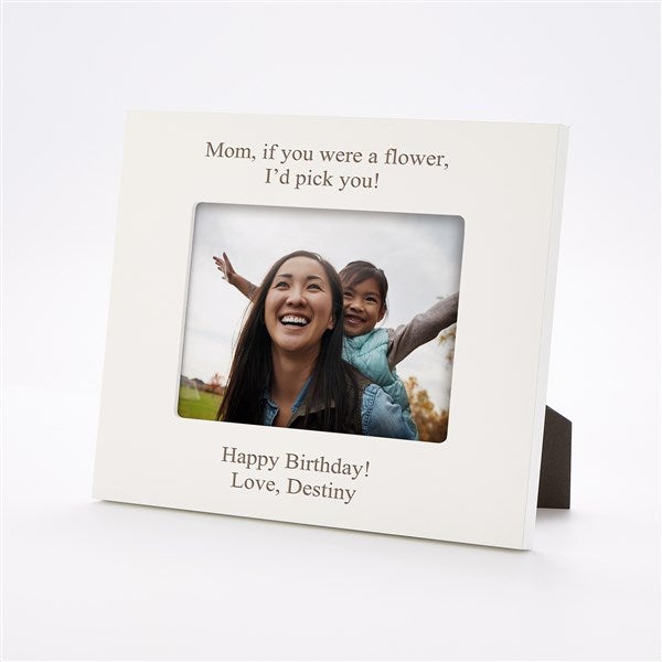 Engraved Everyday White 5x7 Picture Frame for Mom- Horizontal/Landscape
