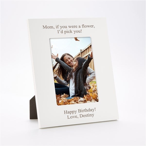 Engraved Everyday White 5x7 Picture Frame for Mom- Vertical/Portrait