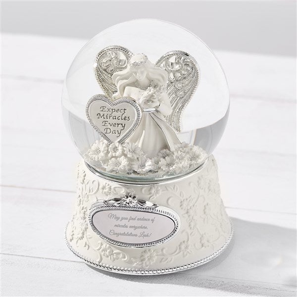 Personalize Religious Miracle Angel Snow Globe