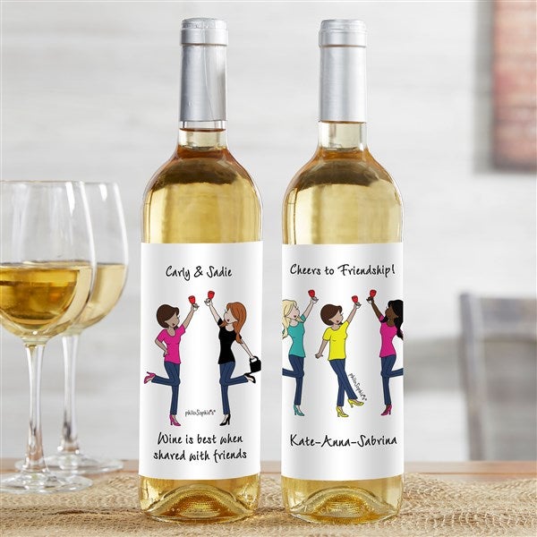 Cheers to Friendship philoSophie's Personalized Wine Labels
