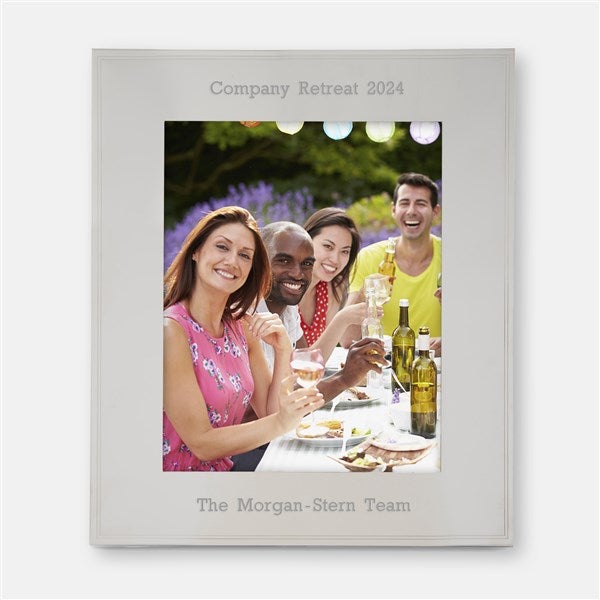 Tremont Engraved Silver Business Picture Frame - Vertical 8x10