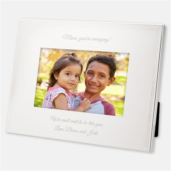 Tremont Personalized Silver Picture Frame for Mom - Horizontal 5x7