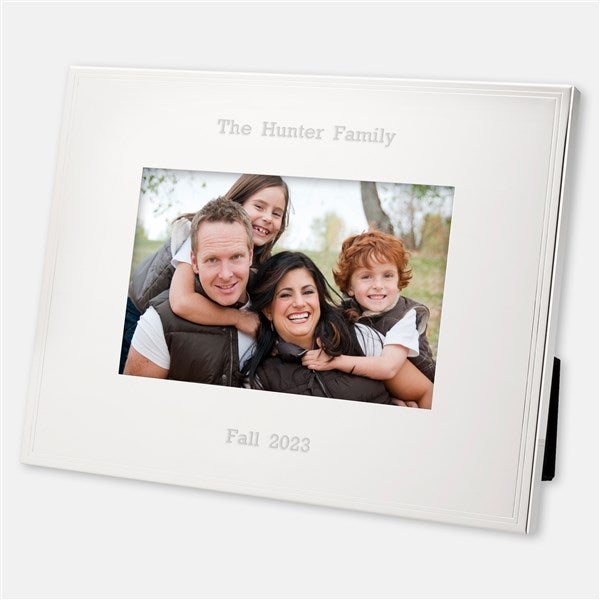 Tremont Personalized Silver Family Picture Frame - Horizontal 5x7