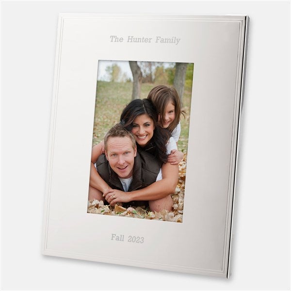 Tremont Personalized Silver Family Picture Frame - Horizontal 5x7