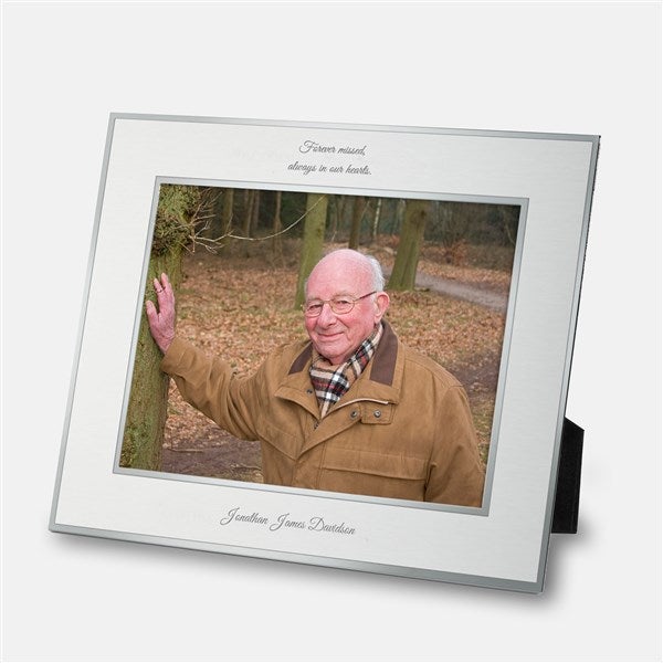 Memorial Personalized Flat Iron Silver Picture Frame
