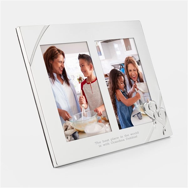 Engraved Lenox "True Love" for Grandma Double Picture Frame