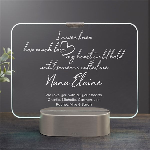 Grandparents Love Personalized Light Up LED Glass Keepsake