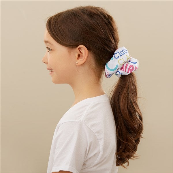 Repeating Name Personalized Scrunchie Set
