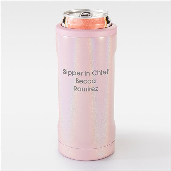 Engraved Brumate Outdoor Insulated Slim Can Cooler - Pink