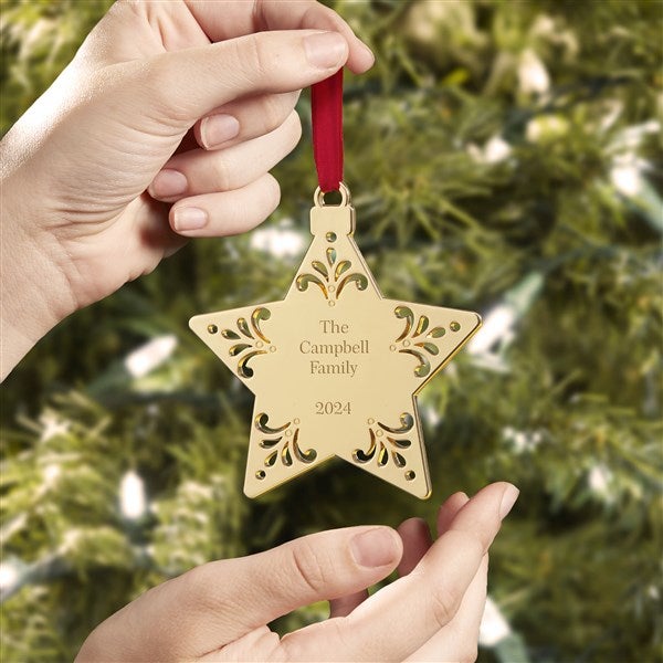 Write Your Own Engraved Gold Star Ornament