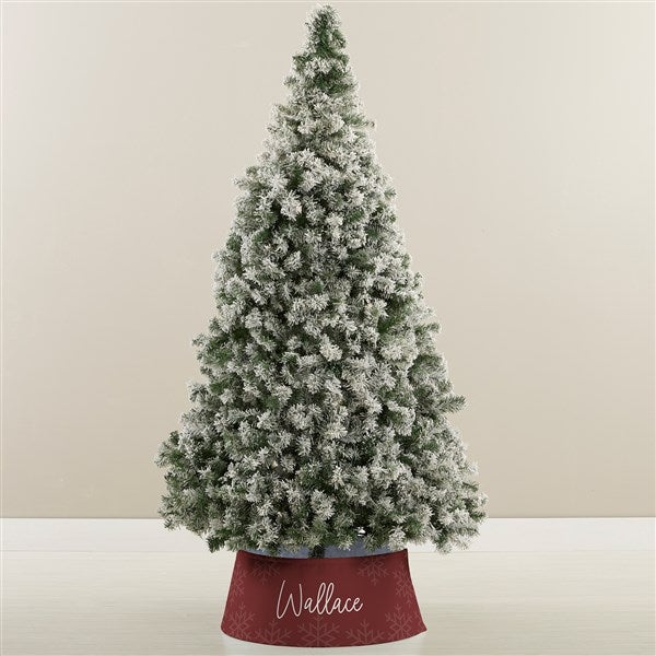 Elegant Snowflake Personalized Christmas Tree Collar