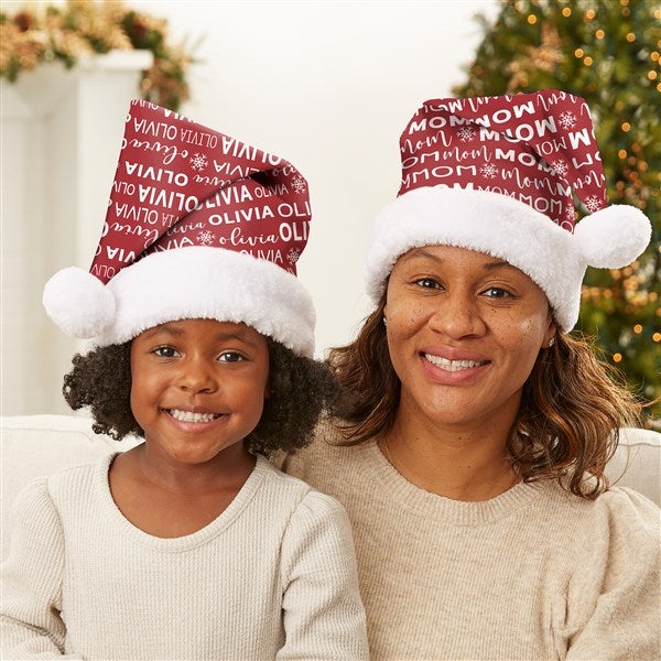 Snowflake Family Personalized Santa Hat