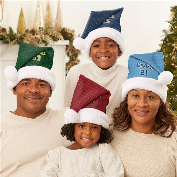 Sports Jersey Personalized Santa Hat