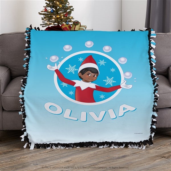 The Elf on the Shelf Snowball Personalized Blankets