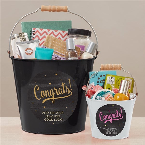 Congratulation Personalized Mini Treat Bucket - Red