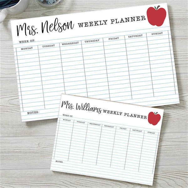 Inspiring Teacher Personalized Weekly Planner