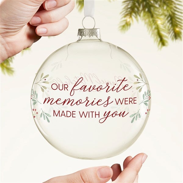Our Favorite Memories Personalized Memorial Glass Bulb Ornament