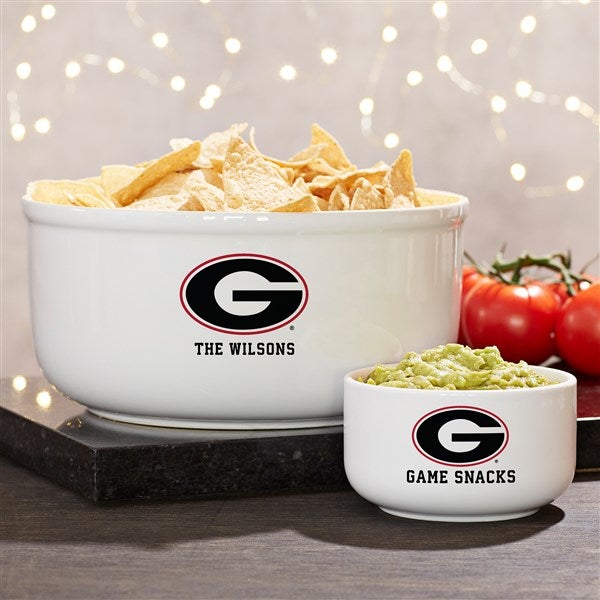 NCAA Georgia Bulldogs Personalized Bowls
