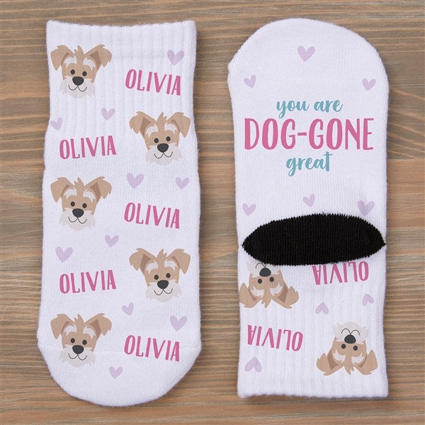 Dog Gone Cute Personalized Toddler Socks