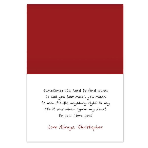 I Love You Infinity Personalized Greeting Card